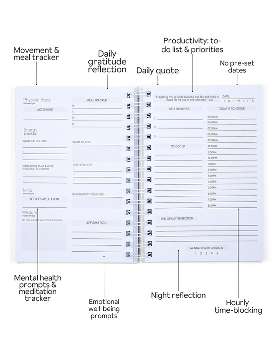 Daily Alignment Journal - Guided Wellness Prompts